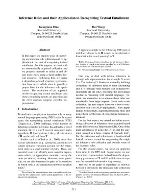 Báo cáo khoa học: "Inference Rules and their Application to Recognizing Textual Entailment" ppt