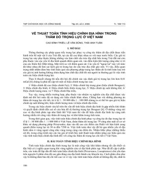 Báo cáo " Về Thuật Toán Toán Tính Hiệu Chỉnh Địa Hình Trong Thăm Dò Trọng Lực ở Việt Nam" pdf