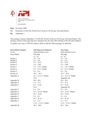 API 650 2008 (11th ed 2007+ADD01) welded tanks for oil storage
