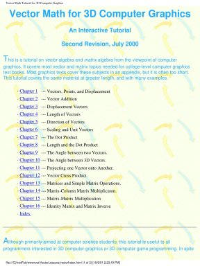 vector math for 3d computer graphics - interactive tutorial