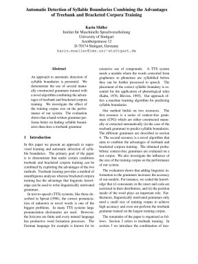 Báo cáo khoa học: "Automatic Detection of Syllable Boundaries Combining ...