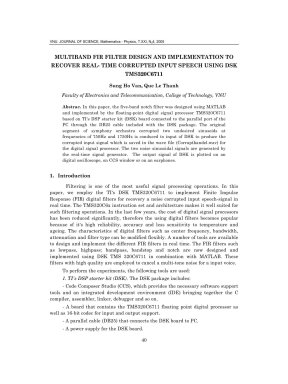 Báo cáo " Multiband fiR Filter Design and implementation to recover real- time corrupted input ...
