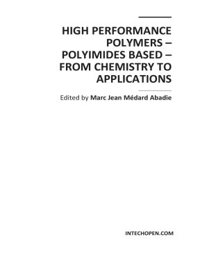 HIGH PERFORMANCE POLYMERS – POLYIMIDES BASED – FROM CHEMISTRY TO ...