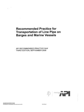 Recommended practice for transportation of line pipe on barges and ...