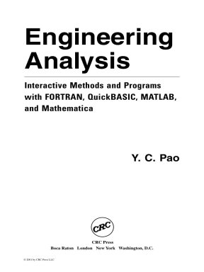 Engineering AnalysisInteractive Methods and Programs with FORTRAN, QuickBASIC, MATLAB pdf