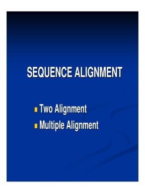 SEQUENCE ALIGNMENT ppt