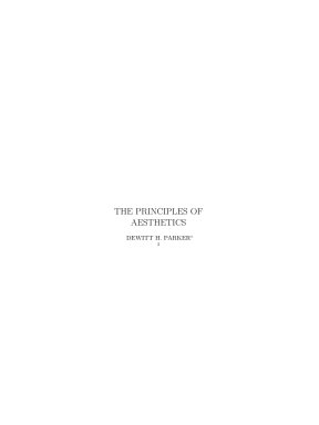 THE PRINCIPLES OF AESTHETICS pdf