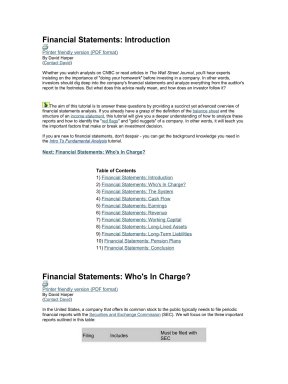advance financial statement analysis