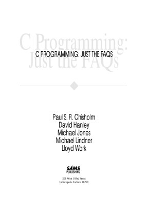 Chisholm, hanley, jones, lindner, work c programming just the FAQs