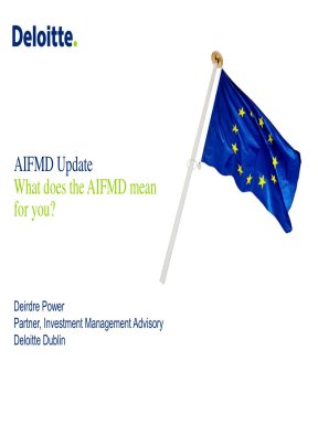 AIFMD UPDATE WHAT DOES THE AIFMA MEAN FOR YOU? pptx