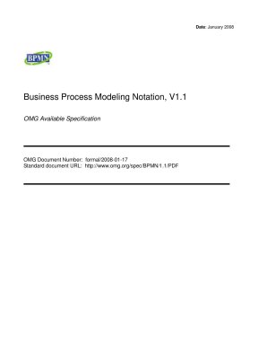 Business Process Modeling Notation, V1.1: OMG Available Specification pot