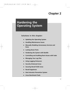 Hardening the operating system