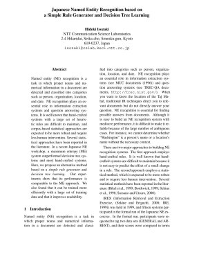Báo cáo khoa học: "Japanese Named Entity Recognition based on a Simple Rule Generator and ...