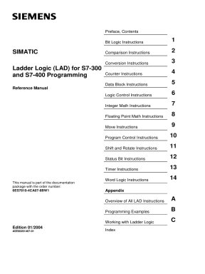 SIEMENS - simatic ladder logic (LAD) for S7-300 and S7-400 programming pdf
