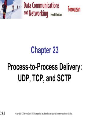 Chapter 23 Process-to-Process Delivery: UDP, TCP, and SCTP ppt