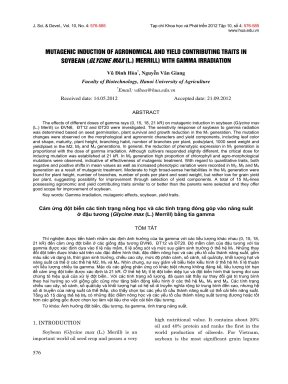 BÁO CÁO " Cảm ứng đột biến các tính trạng nông học và các tính trạng đóng góp vào năng suất ở ...