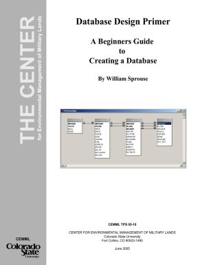 DATABASE DESIGN PRIMER A BEGINNERS GUIDE TO CREATING A DATABASE doc