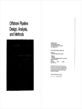 Offshore Pipeline design, analysis, and methods pdf