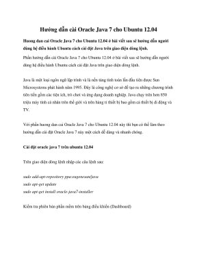 Hướng dẫn cài Oracle Java 7 cho Ubuntu 12.04 pdf