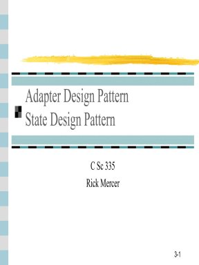 State and adapter design patterns