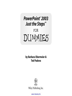 PowerPoint 2003 Just the Steps For Dummies pdf
