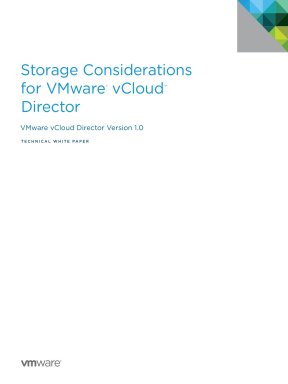 Storage Considerations for VMware® vCloud™ Director pptx