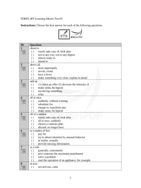 TOEFL iBT listening idioms test 01