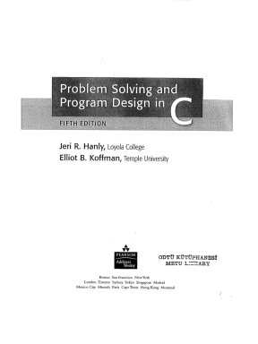 Hanly, koffman problem solving and program design in c