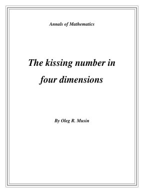 Đề tài " The kissing number in four dimensions " pdf