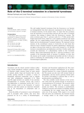 Báo cáo khoa học: Role of the C-terminal extension in a bacterial ...
