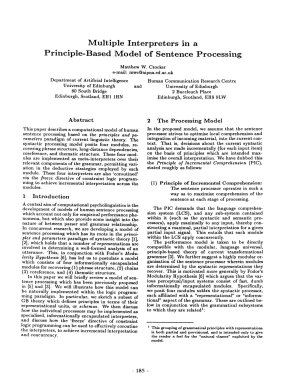 Báo cáo khoa học: "Multiple Interpreters in a Principle-Based Model of ...
