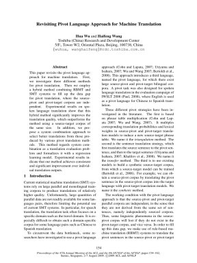 Báo cáo khoa học: "Revisiting Pivot Language Approach for Machine Translation" doc