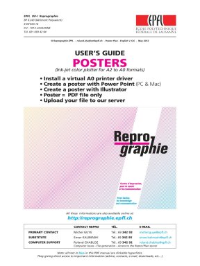 User’s guide POSTERS (Ink-jet color plotter for A2 to A0 formats) pot