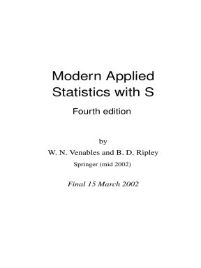 modern applied statistics with s, 4th ed