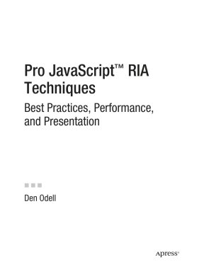 apress pro javascript ria techniques, best practices performance and ...