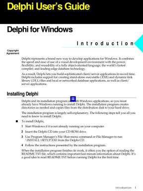 delphi - delphi user's guide - delphi for windows