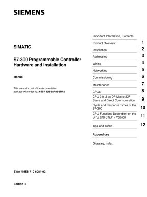 S7 300 hardware and installation