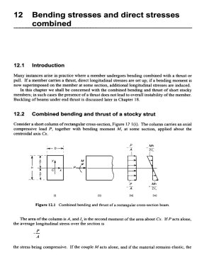 COMBINED BENDING AND DIRECT STRESS