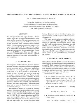 face detection and recognition using hidden markov models