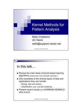 kernel methods for pattern analysis