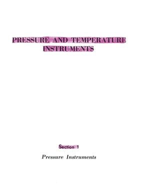 API pressure and temperature instruments