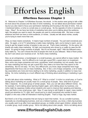 effortless success chpt. 3