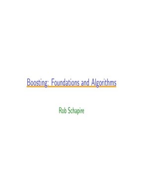 boosting - foundations and algorithms