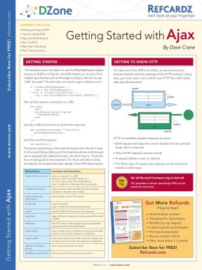 dzone refcardz getting started with ajax