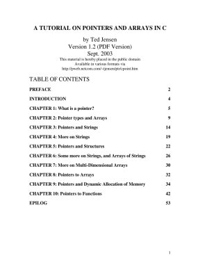 A TUTORIAL ON POINTERS AND ARRAYS IN C
