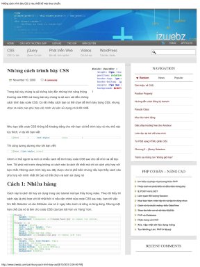 những cách trình bày css _ học thiết kế web theo chuẩn.