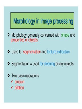 morphology in image process