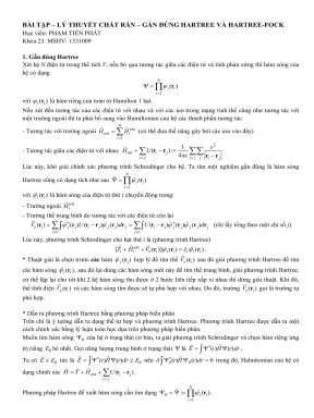 gần đúng hartree và hartree - fock