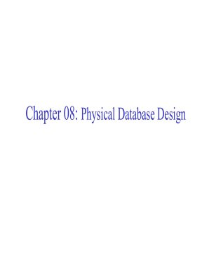 Chapter 8 Physical Database Design
