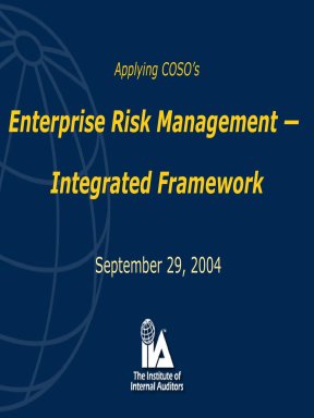 enterprise risk management — integrated framework